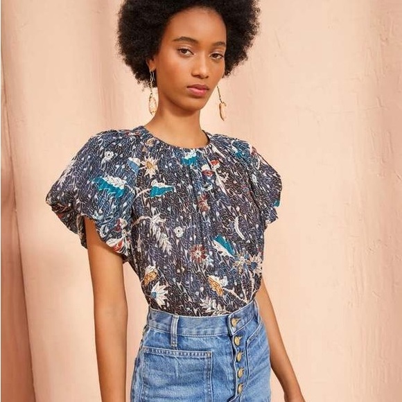 Ulla Johnson | Tops | Ulla Johnson Flo Top In Jet | Poshmark